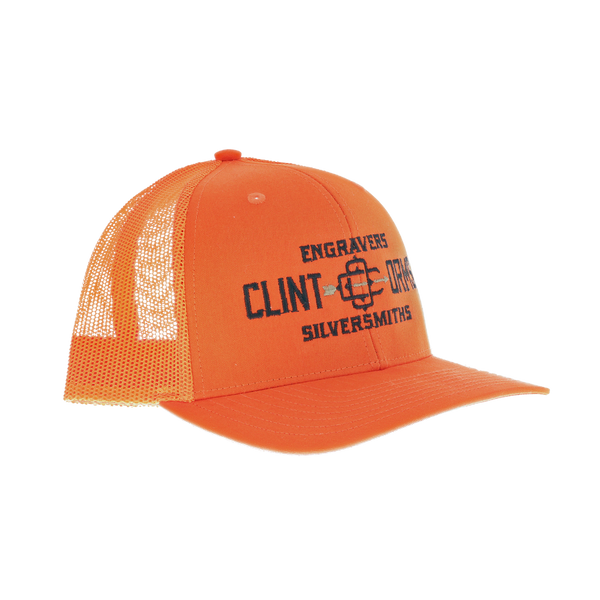 Hunter Orange Classic Trucker Cap - Clint Orms Engravers & Silversmiths