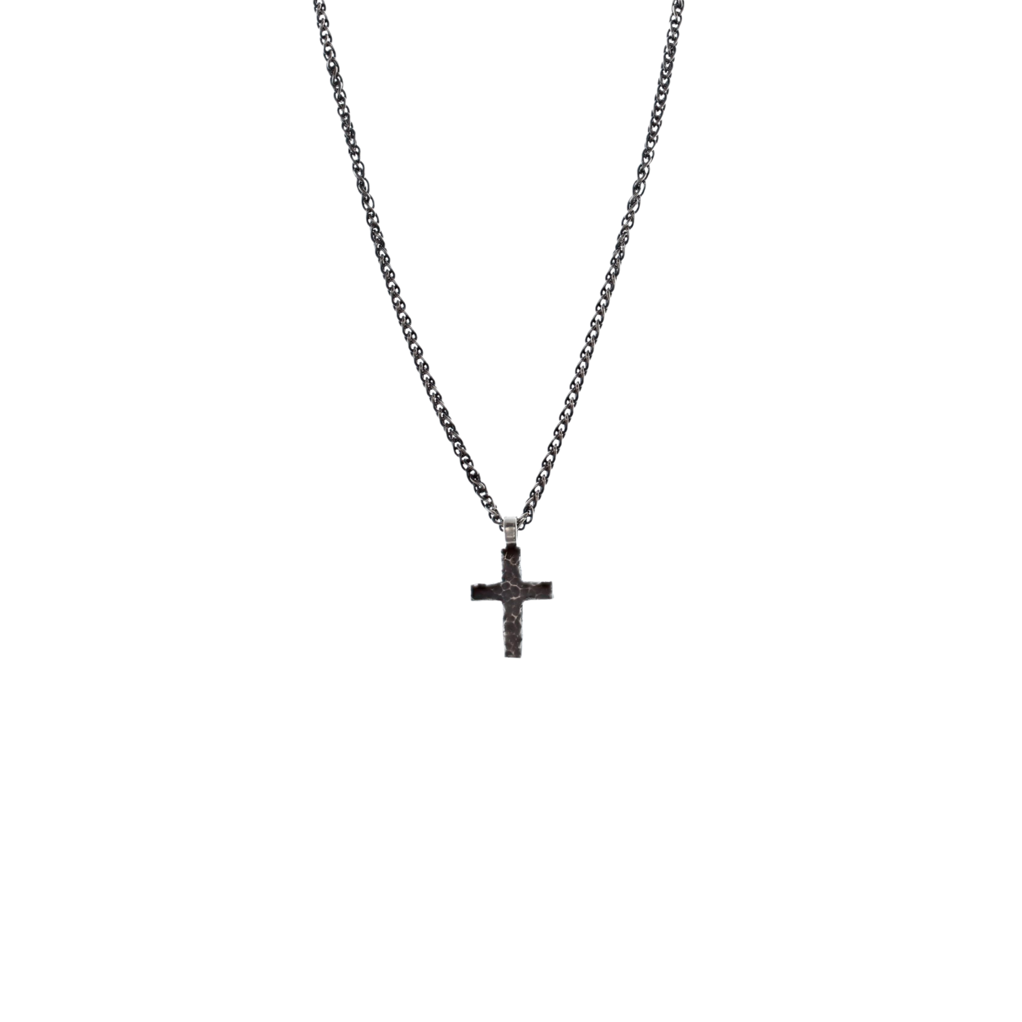Cross 2030 Small Hammered Cross – Clint Orms Engravers & Silversmiths