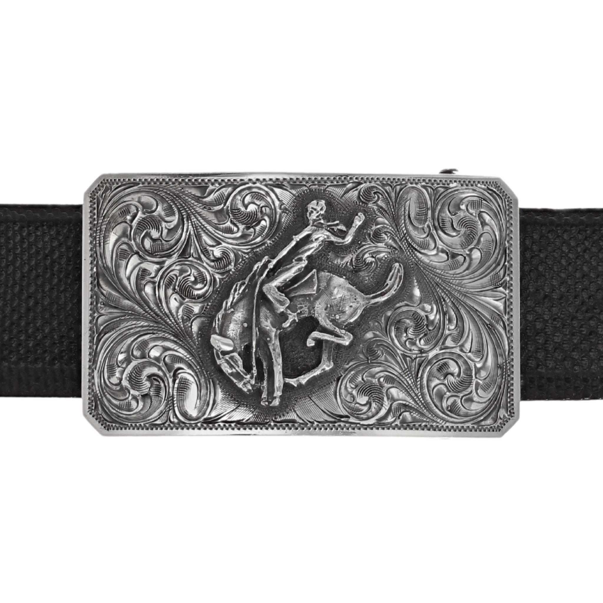 Jasper 1803 Sterling Engraved Bucking Horse – Clint Orms Engravers ...