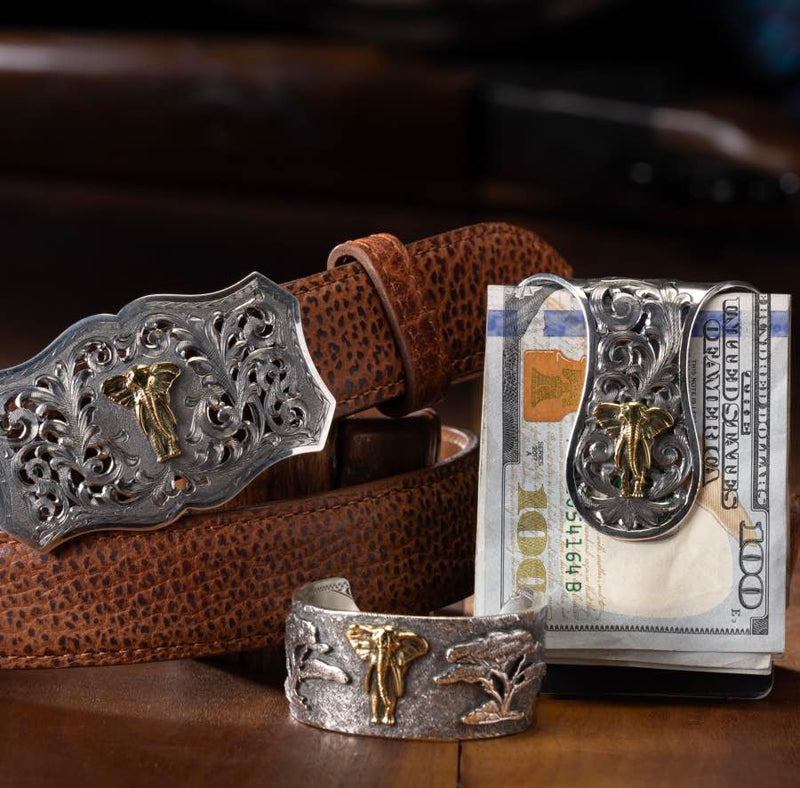Sterling & Gold Western Belt Buckles Made & Engraved By Hand in Texas