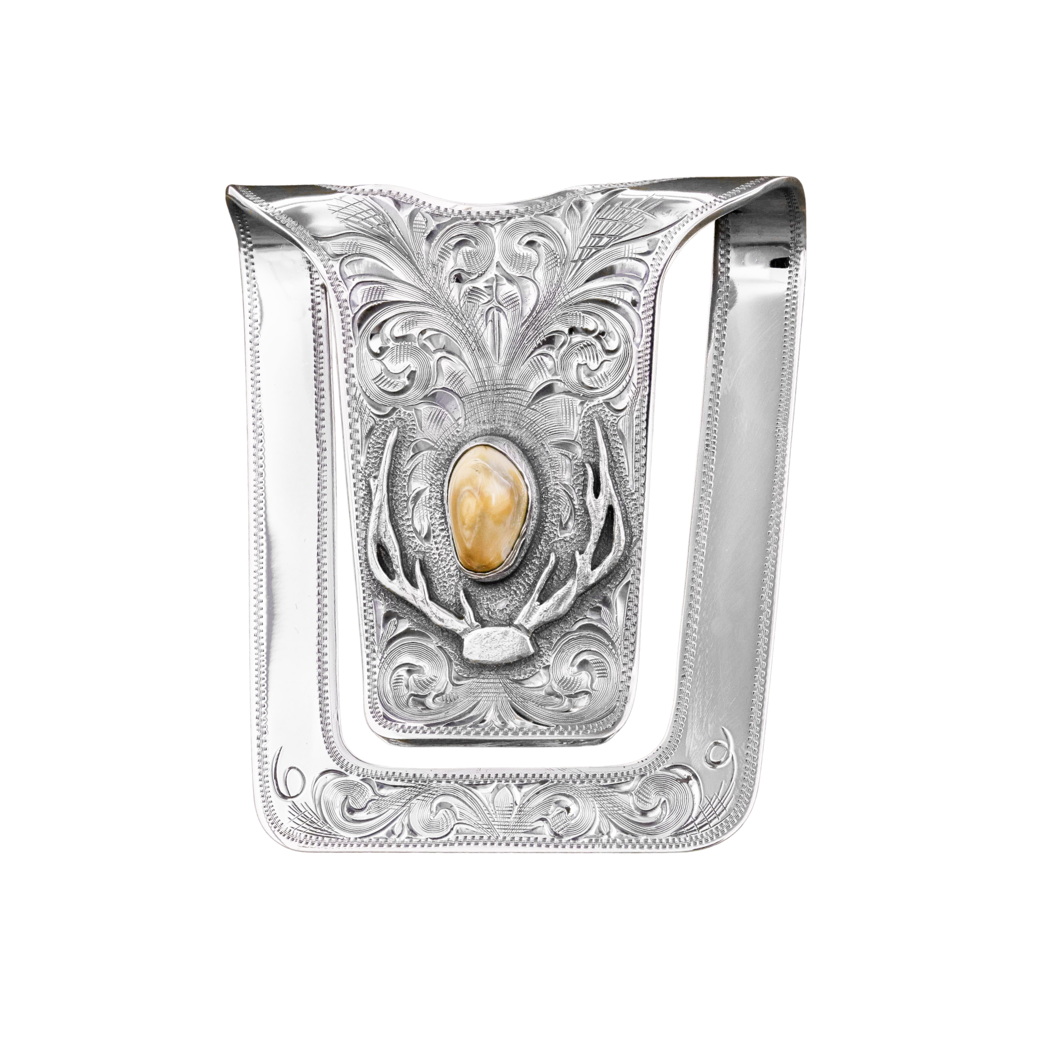San Augustine 1811 Elk Ivory Money Clip – Clint Orms Engravers ...