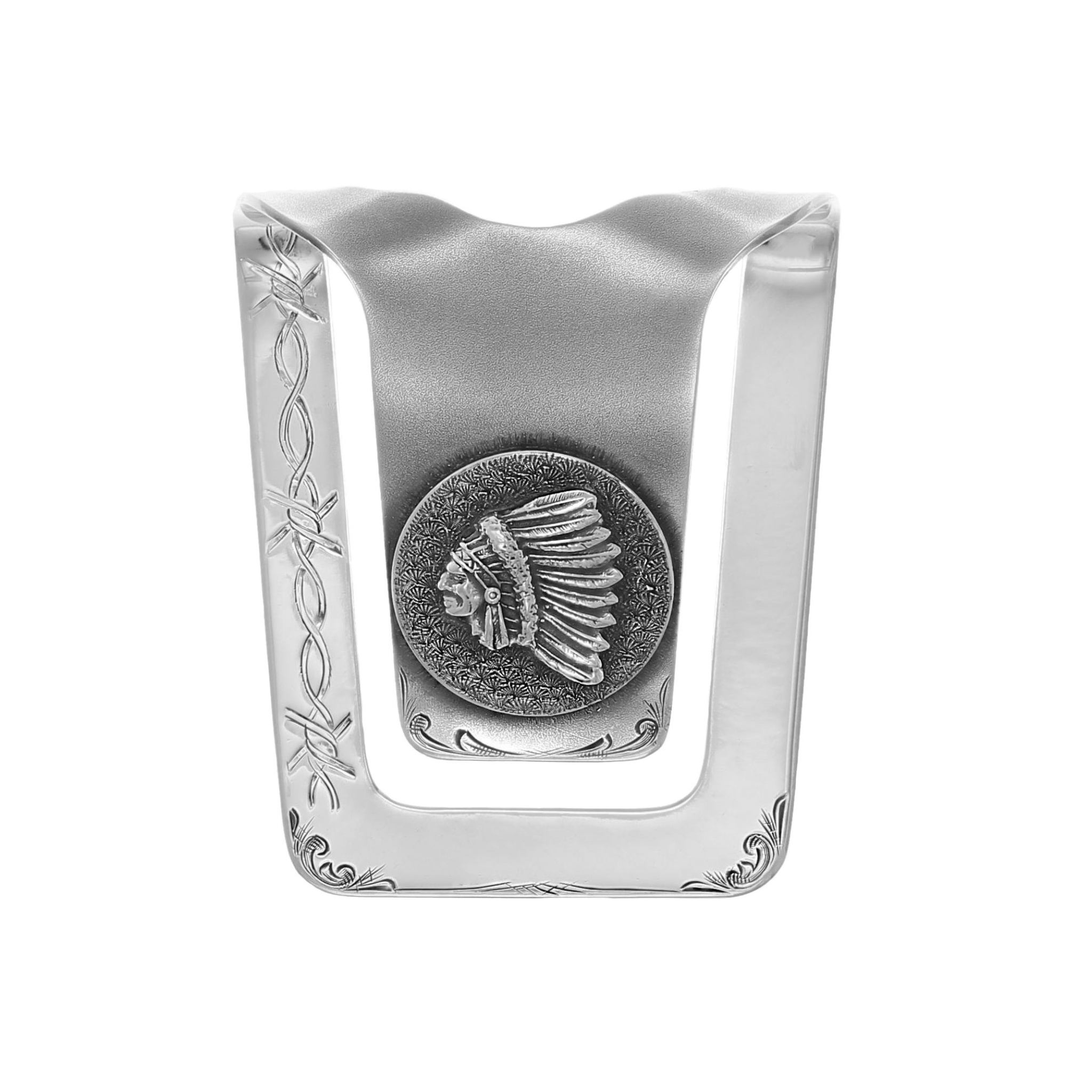 San Augustine 1509 Indian Money Clip – Clint Orms Engravers & Silversmiths
