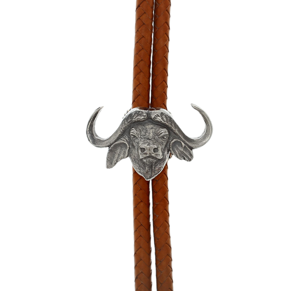 Bolo 1860 Sterling Cape Buffalo - Clint Orms Engravers & Silversmiths