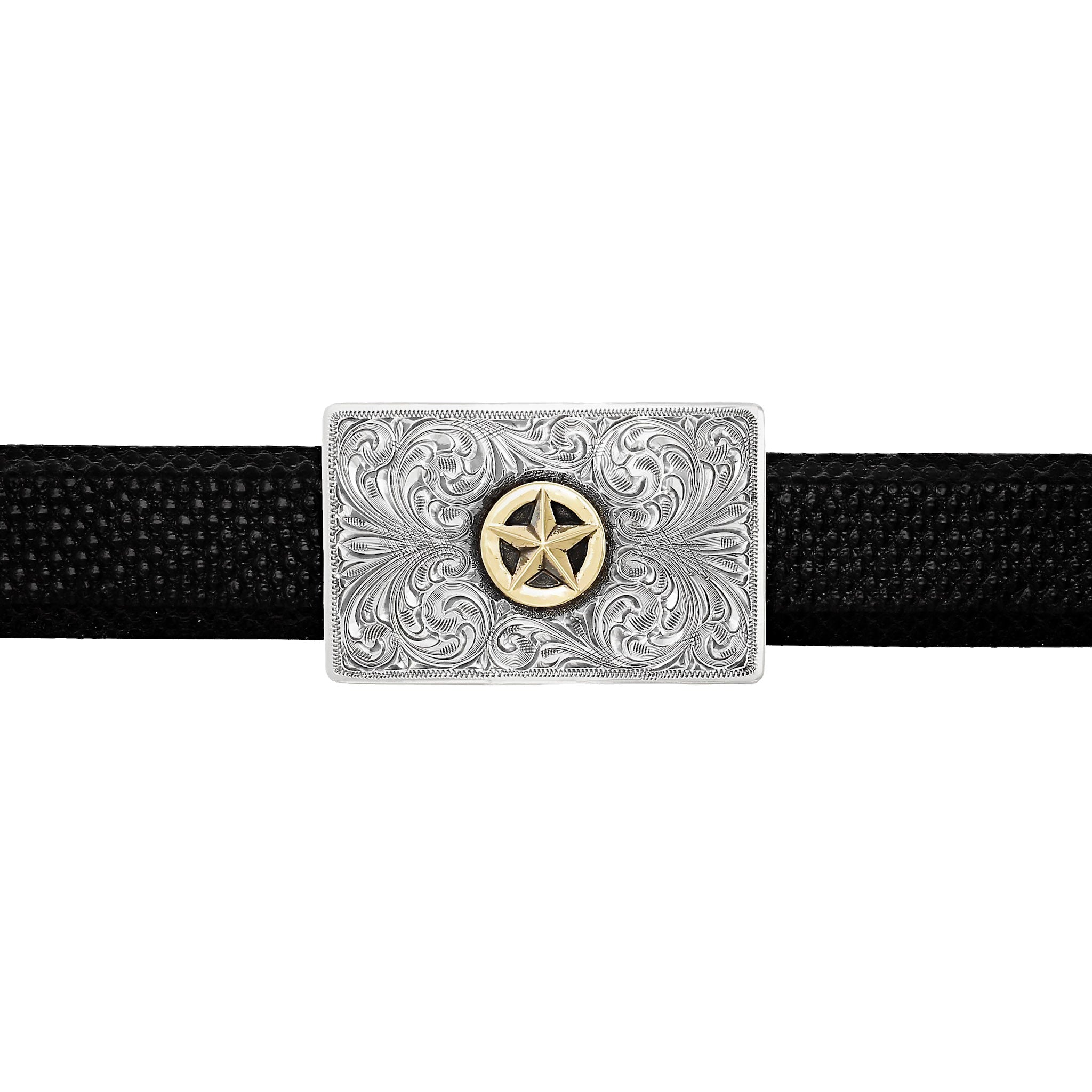 Sterling Silver Engraved Trophy Buckle w/ 14 Karat Yellow Gold – Clint ...